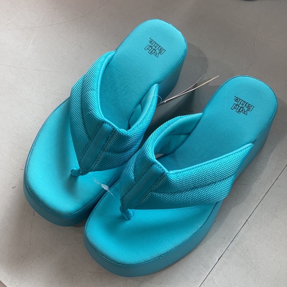 wild fable | Shoes | Nwt Wild Fable Blue Chunky Platform Angela Flip ...